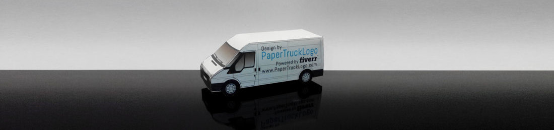 make a papercraft delivery van with your logo on it - fiverr