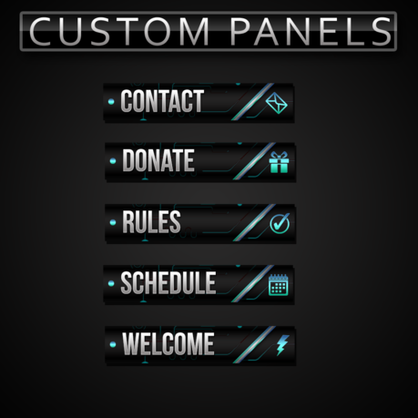 design Twitch channel button panels - fiverr